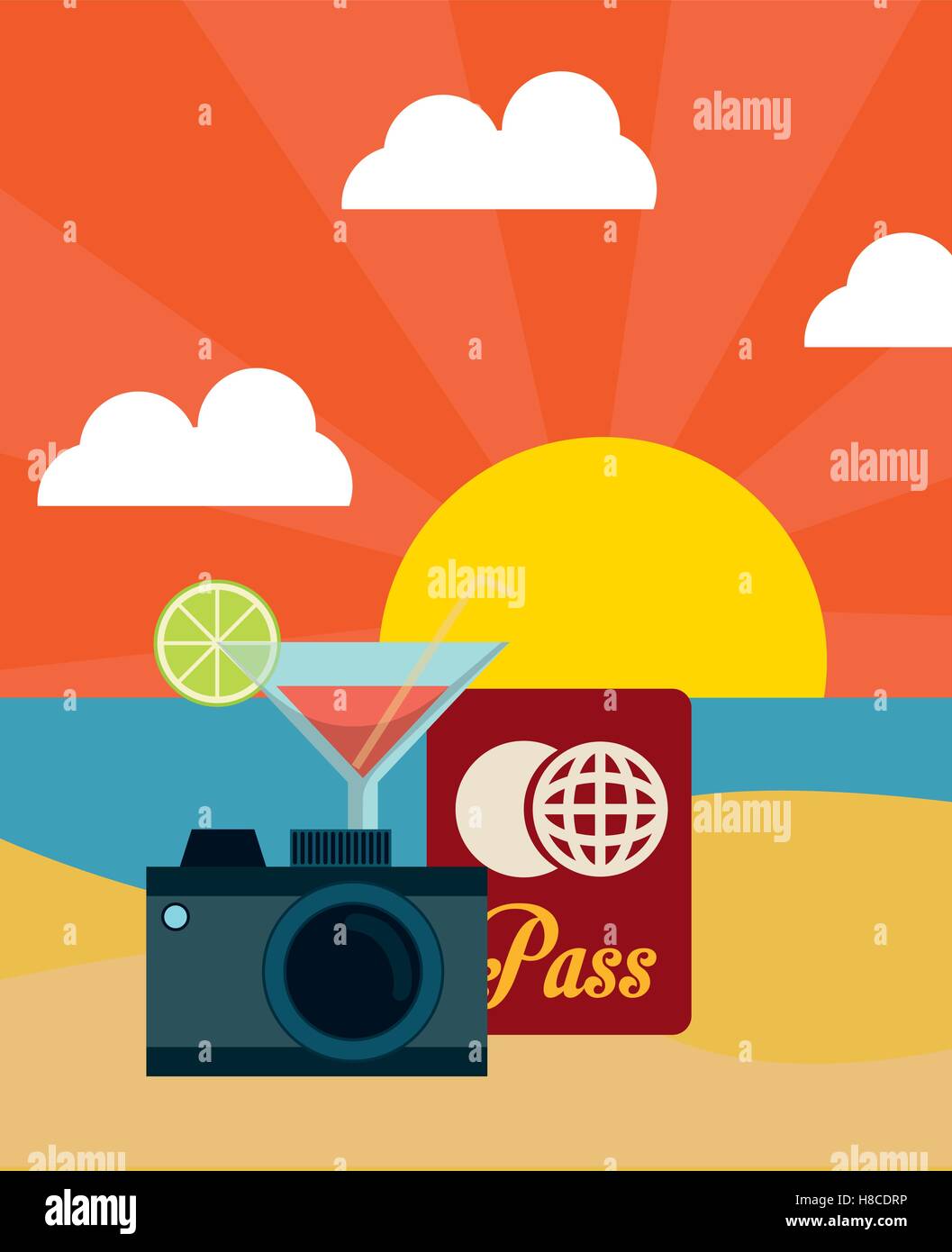Summer Vacation Travel Stock Vector Image And Art Alamy