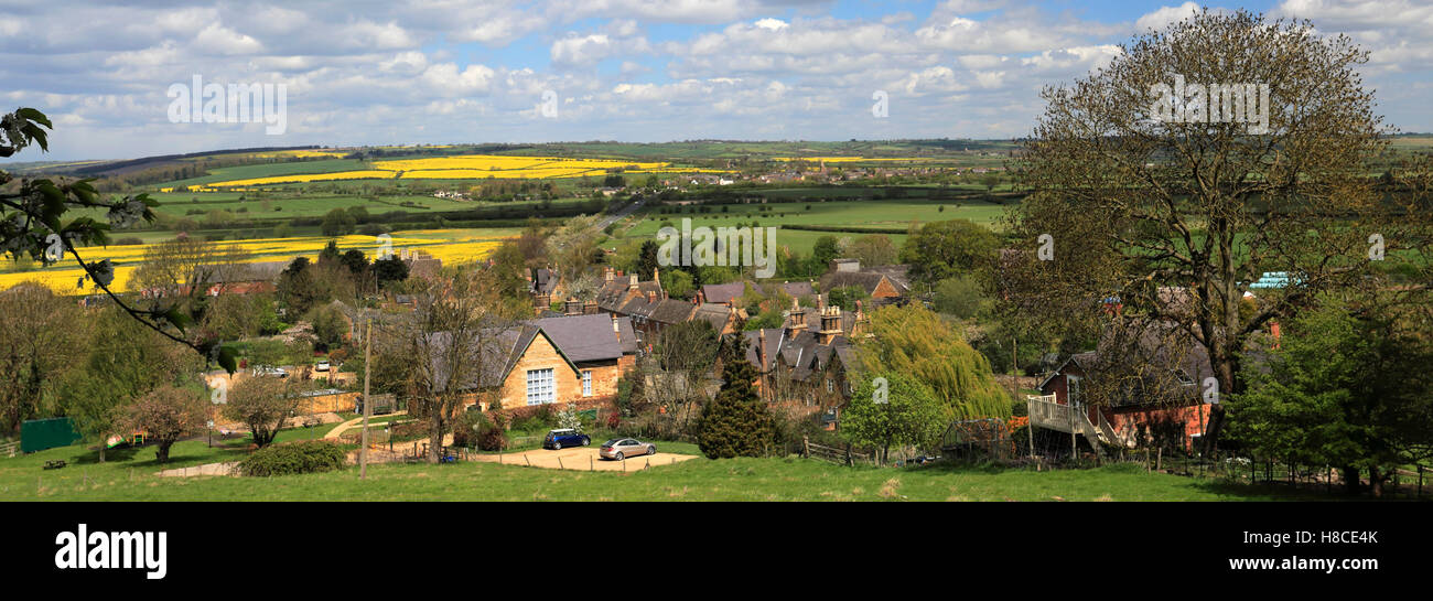 Summer view, Rockingham village, Northamptonshire county; England; UK ...