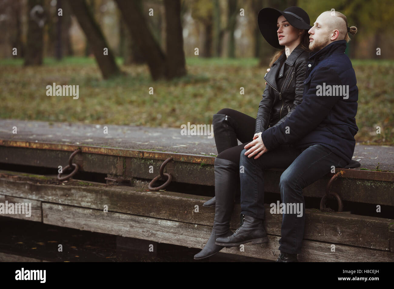Love story shot of a couple Stock Photo - Alamy