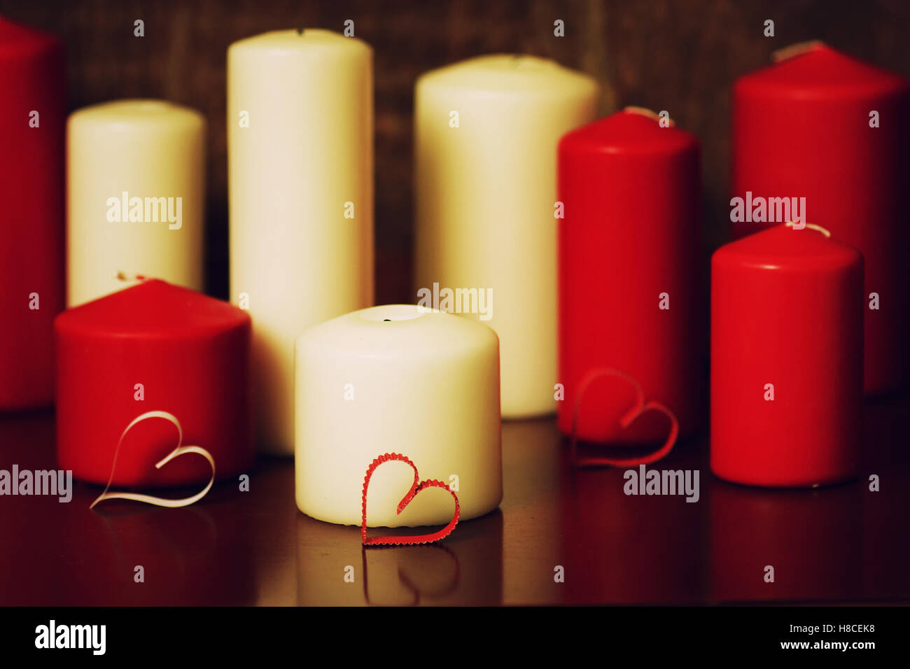 candlelight set love Stock Photo - Alamy