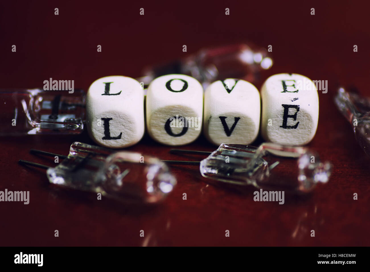 candlelight set love Stock Photo - Alamy