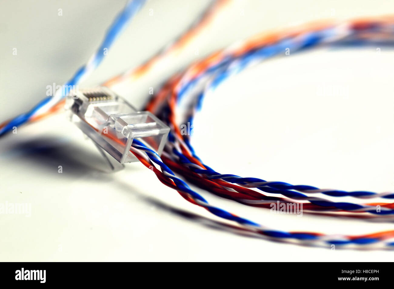 plug wire color lan Stock Photo - Alamy