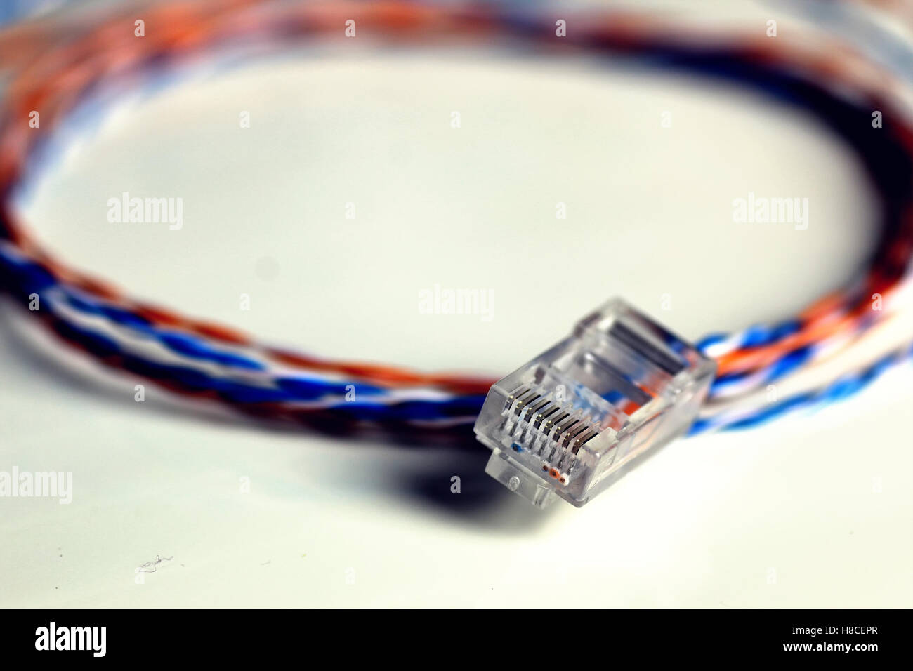 plug wire color lan Stock Photo - Alamy