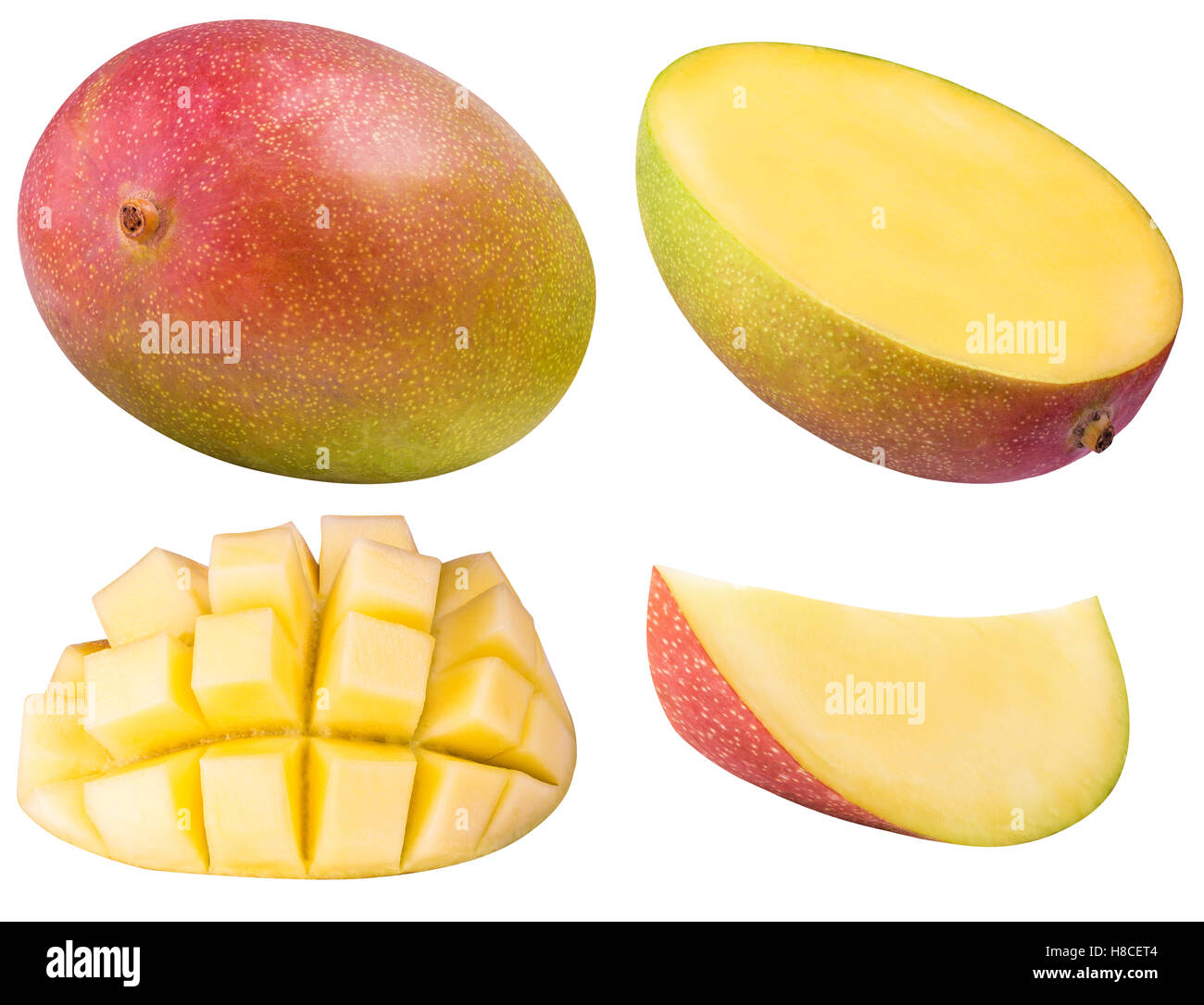 Collection of mango isolated on white background Stock Photo - Alamy