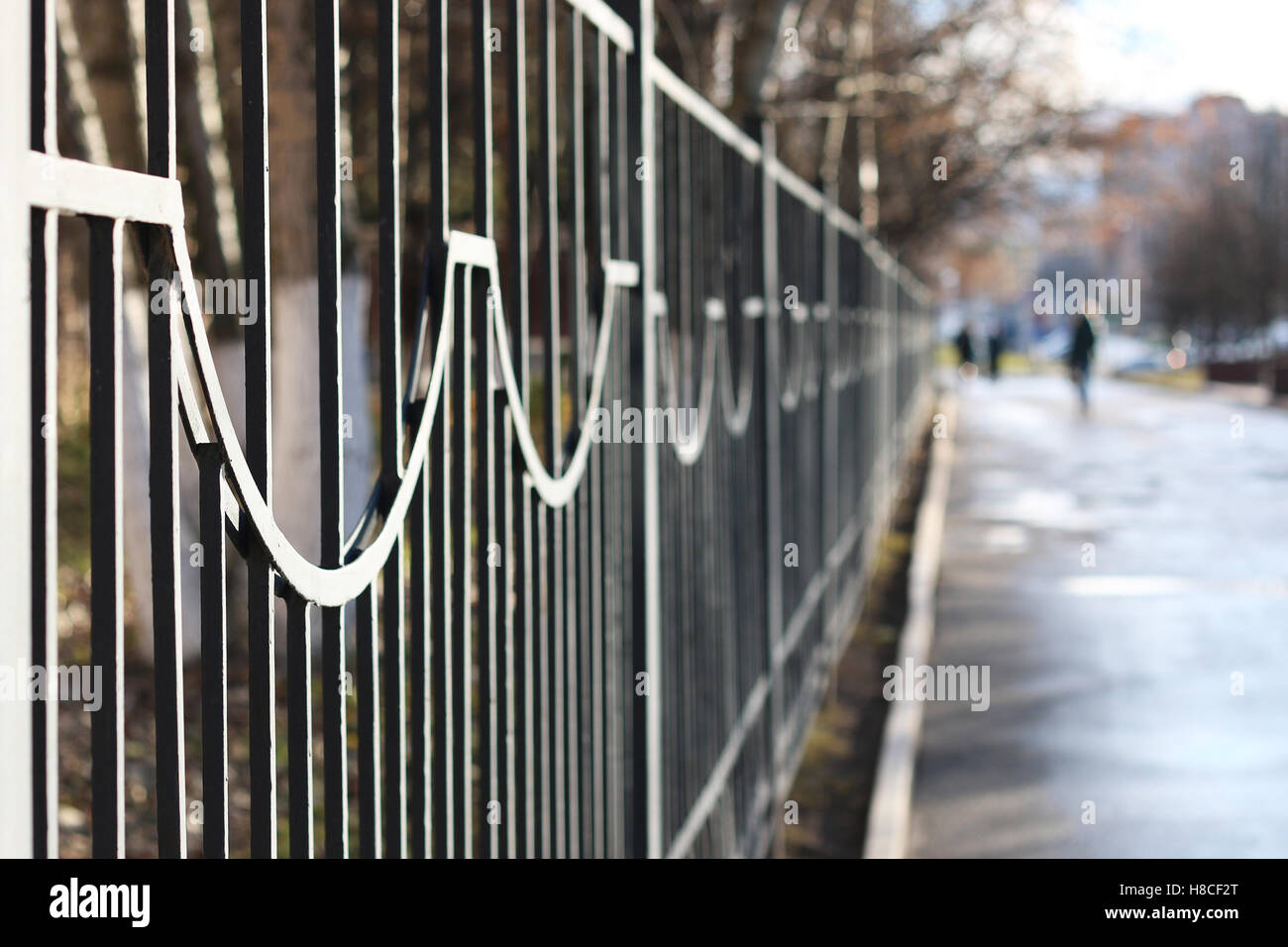 Street wrought fence Stock Photo - Alamy