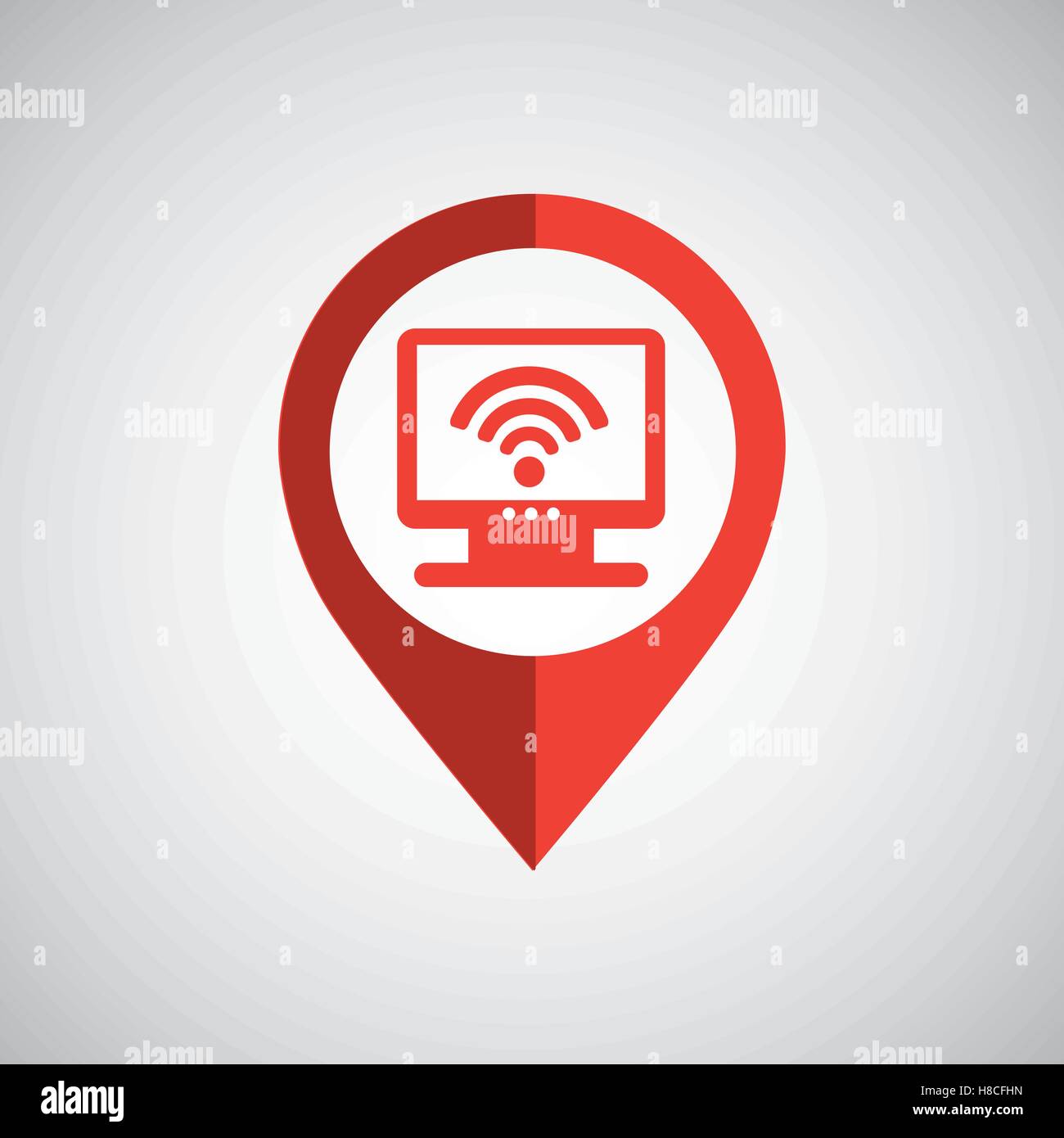 monitor wireless concept wifi pin icon vector illustration eps 10 Stock ...
