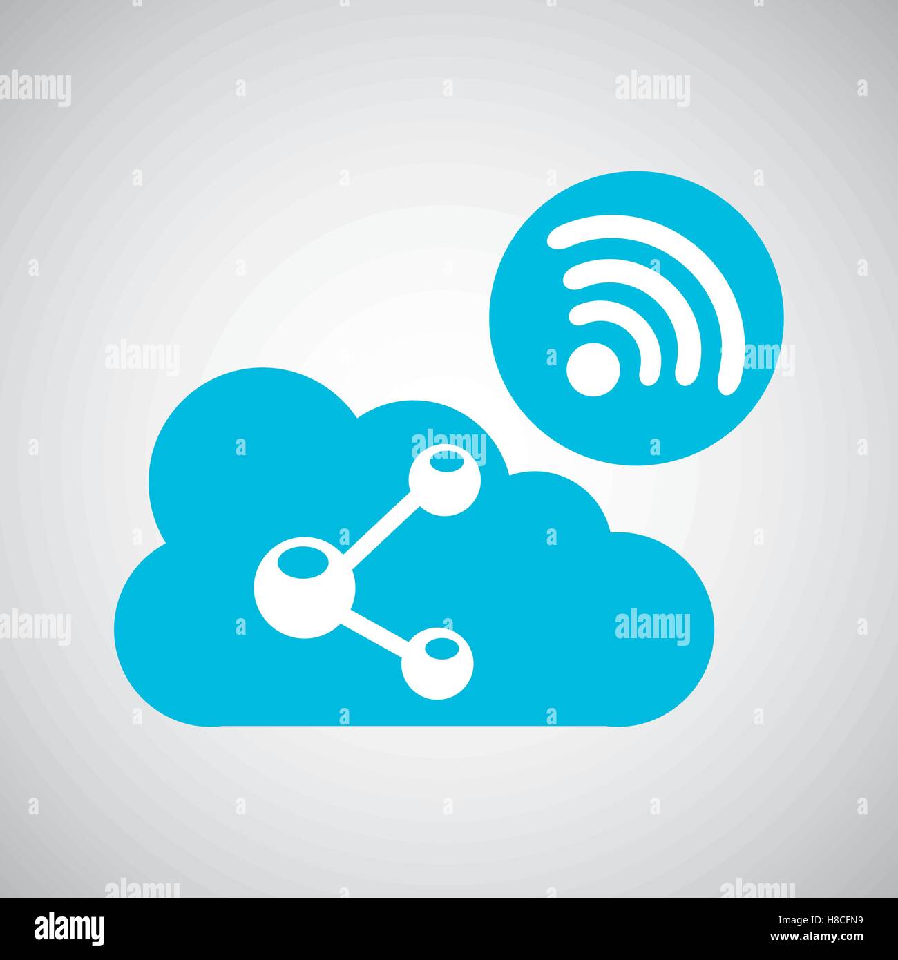 cloud share connection internet concept graphic vector illustration eps ...