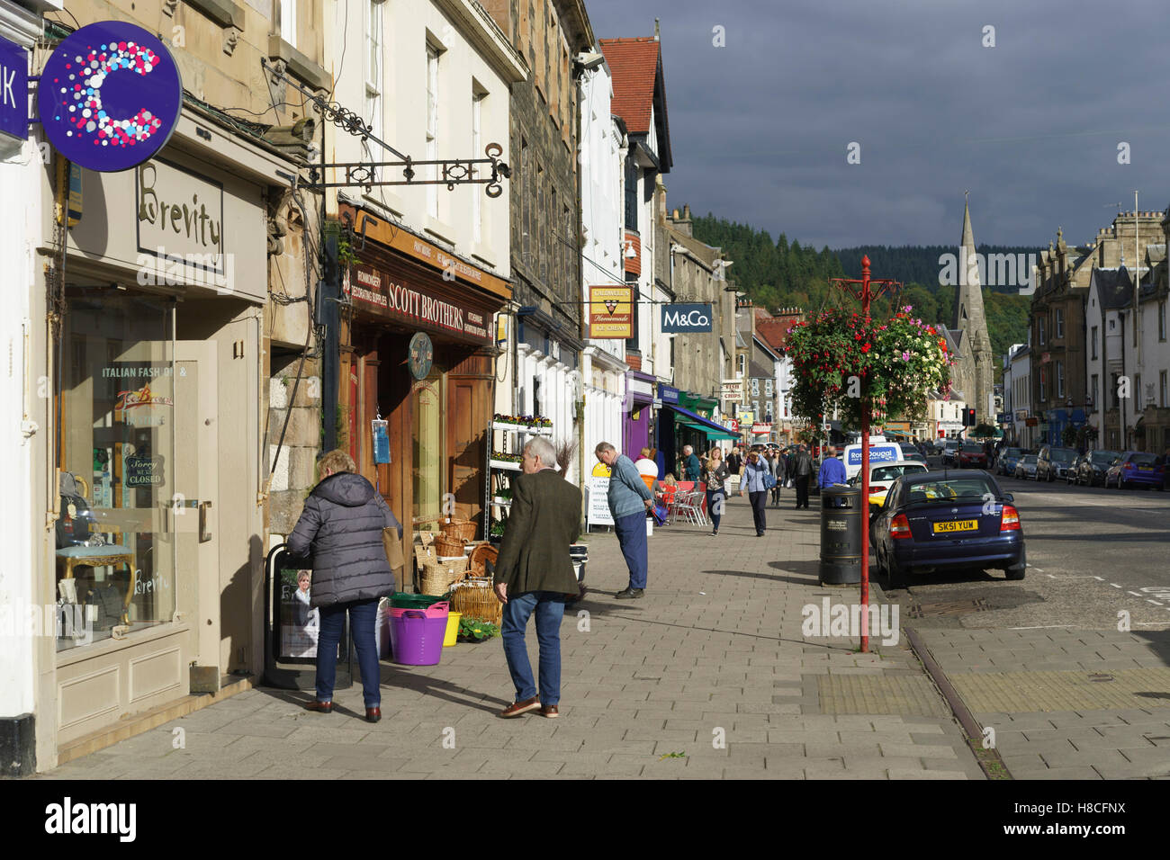 Peebles, Scotland - high street Stock Photo - Alamy