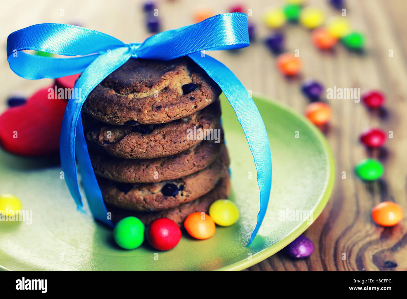 chocolate cookies ribbon candy Stock Photo - Alamy