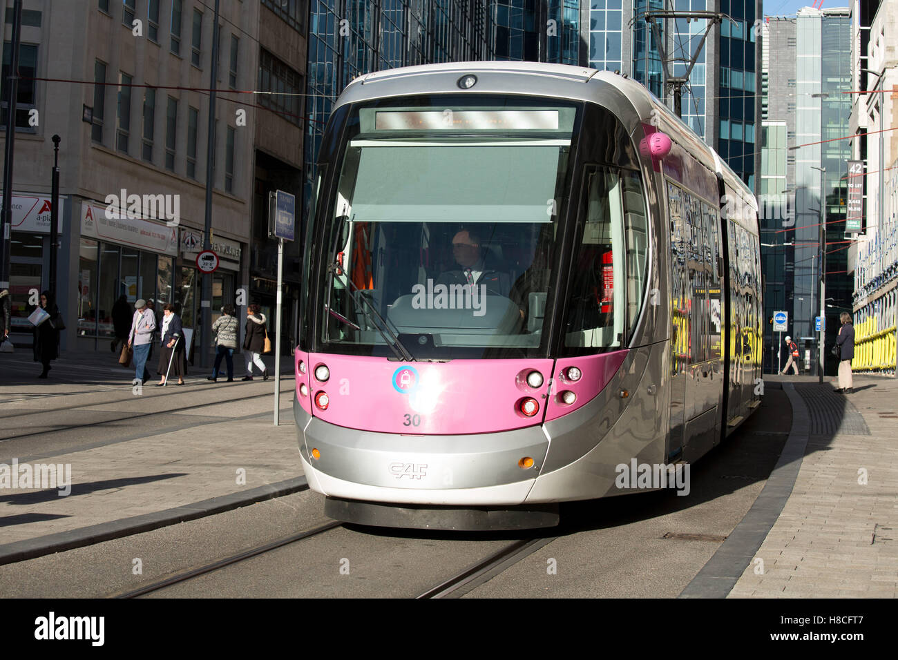 Birmingham city metro tram hi-res stock photography and images - Alamy