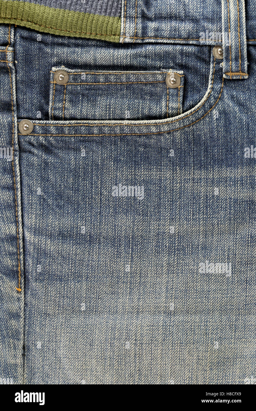 Front pocket of jeans for design Fashion background Stock Photo - Alamy