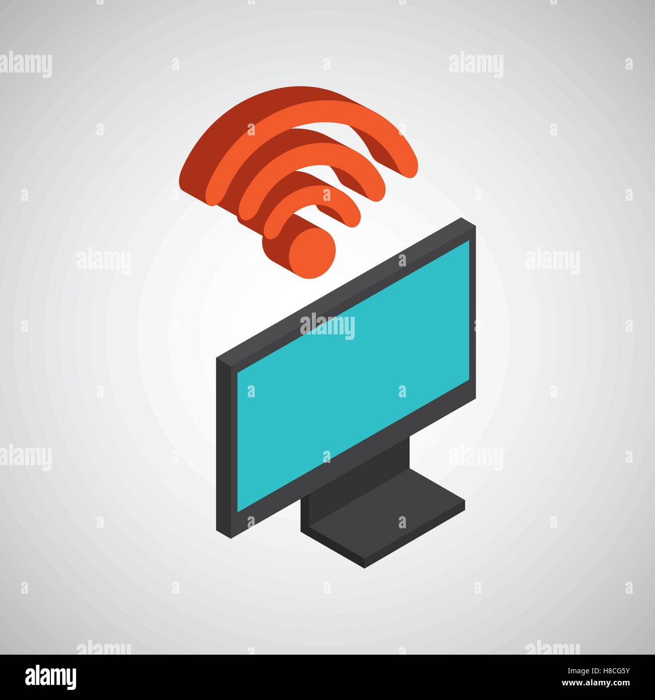tv plasma wifi internet design vector illustration eps 10 Stock Vector ...