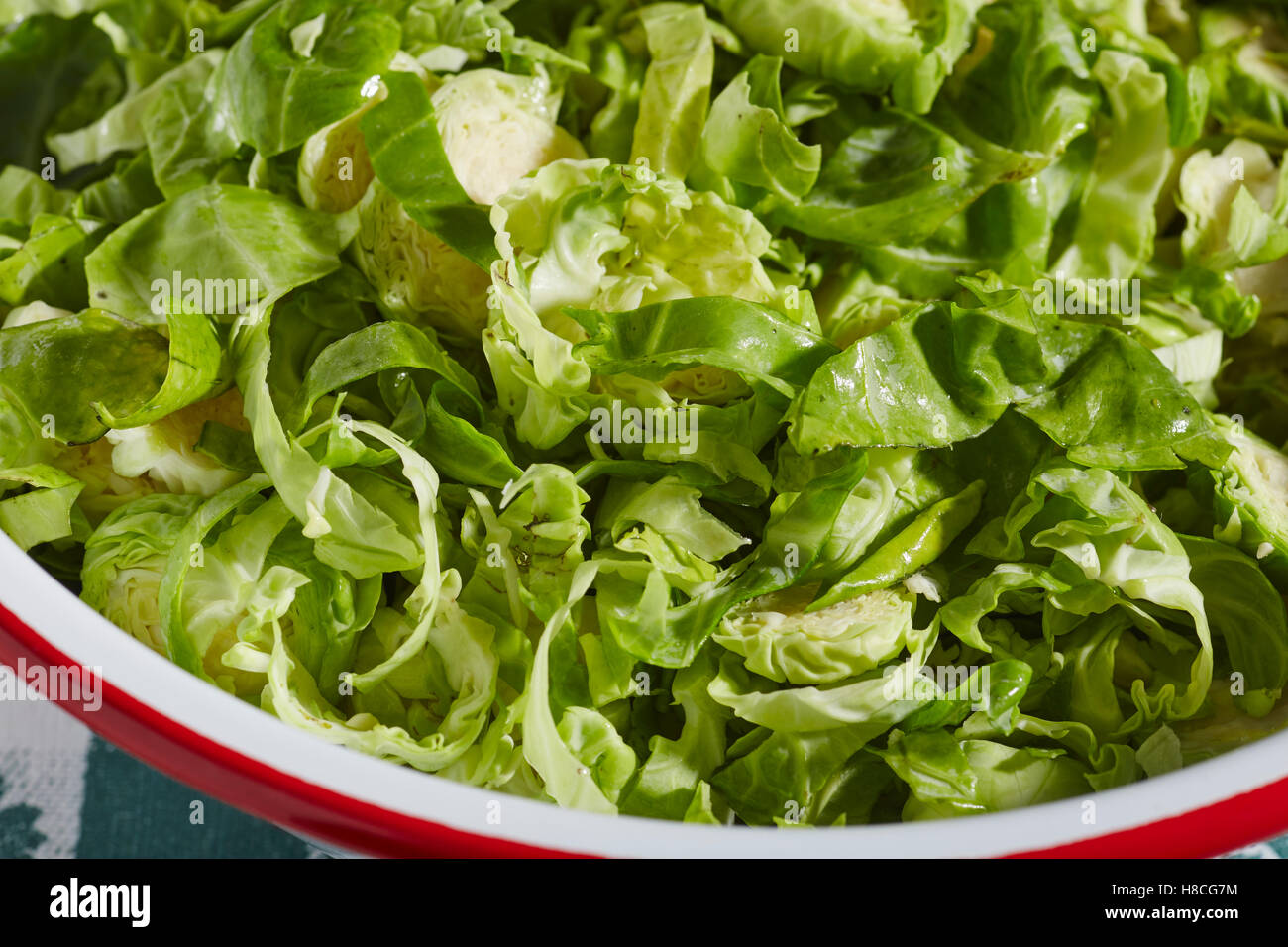 sliced Brussels Sprouts ready for cooking Stock Photo - Alamy