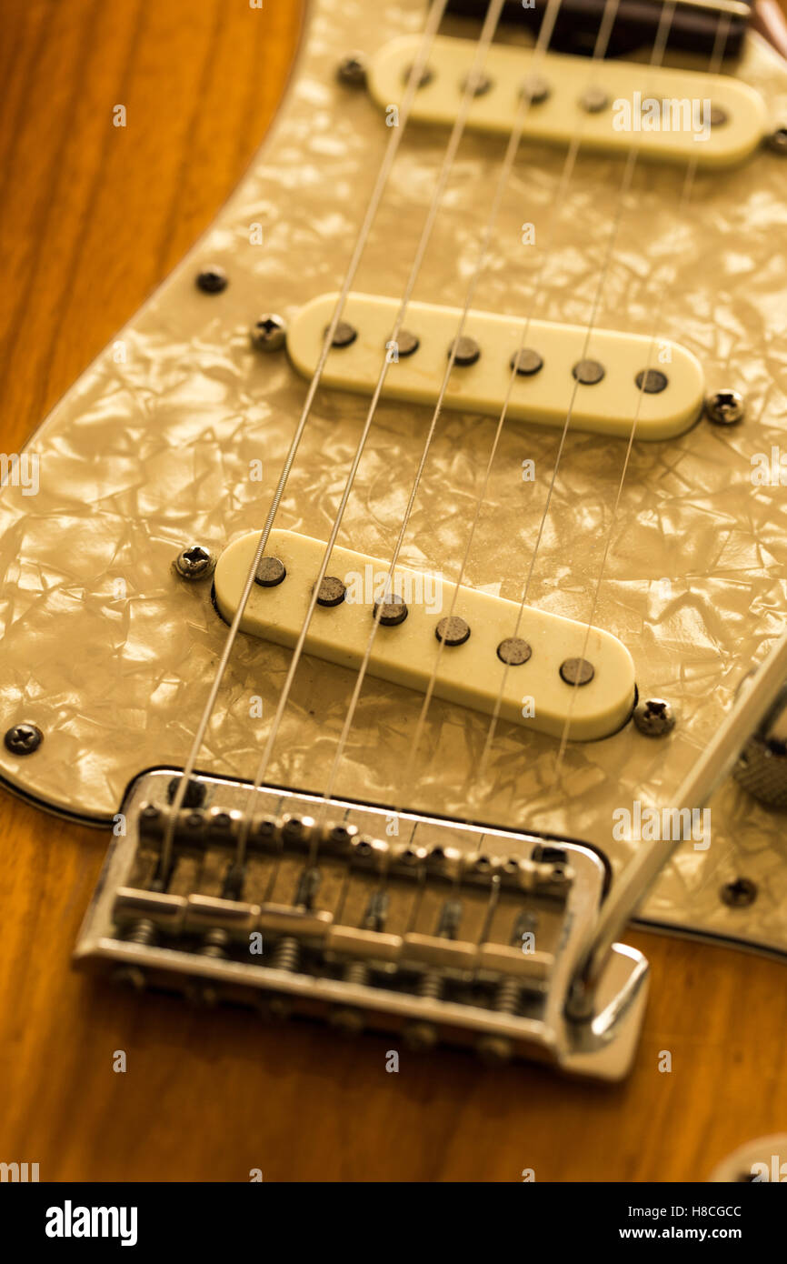 Macro Lens shot of an Electric Guitar Stock Photo - Alamy