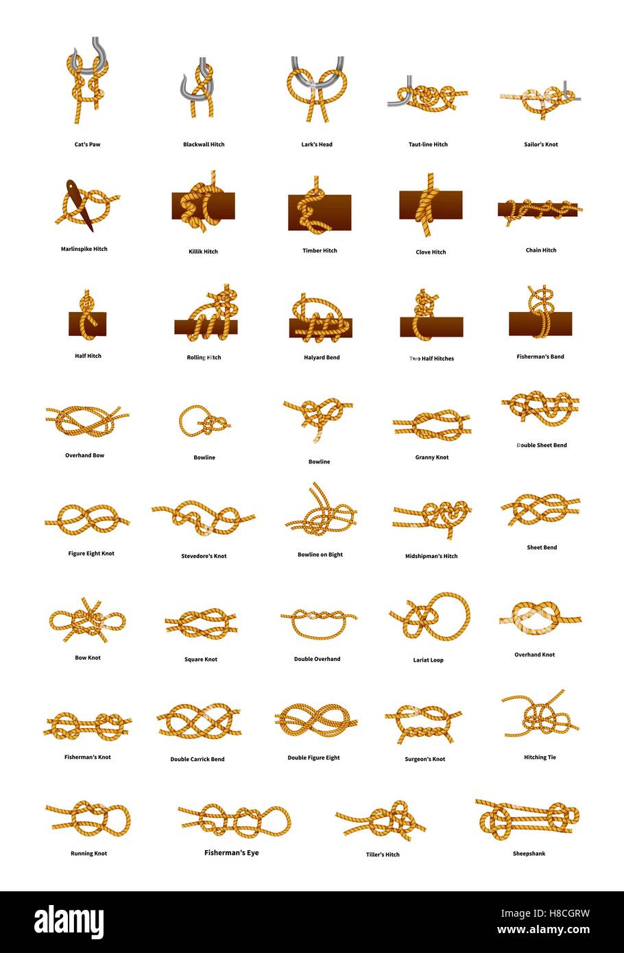 Big knots Stock Vector Images - Alamy