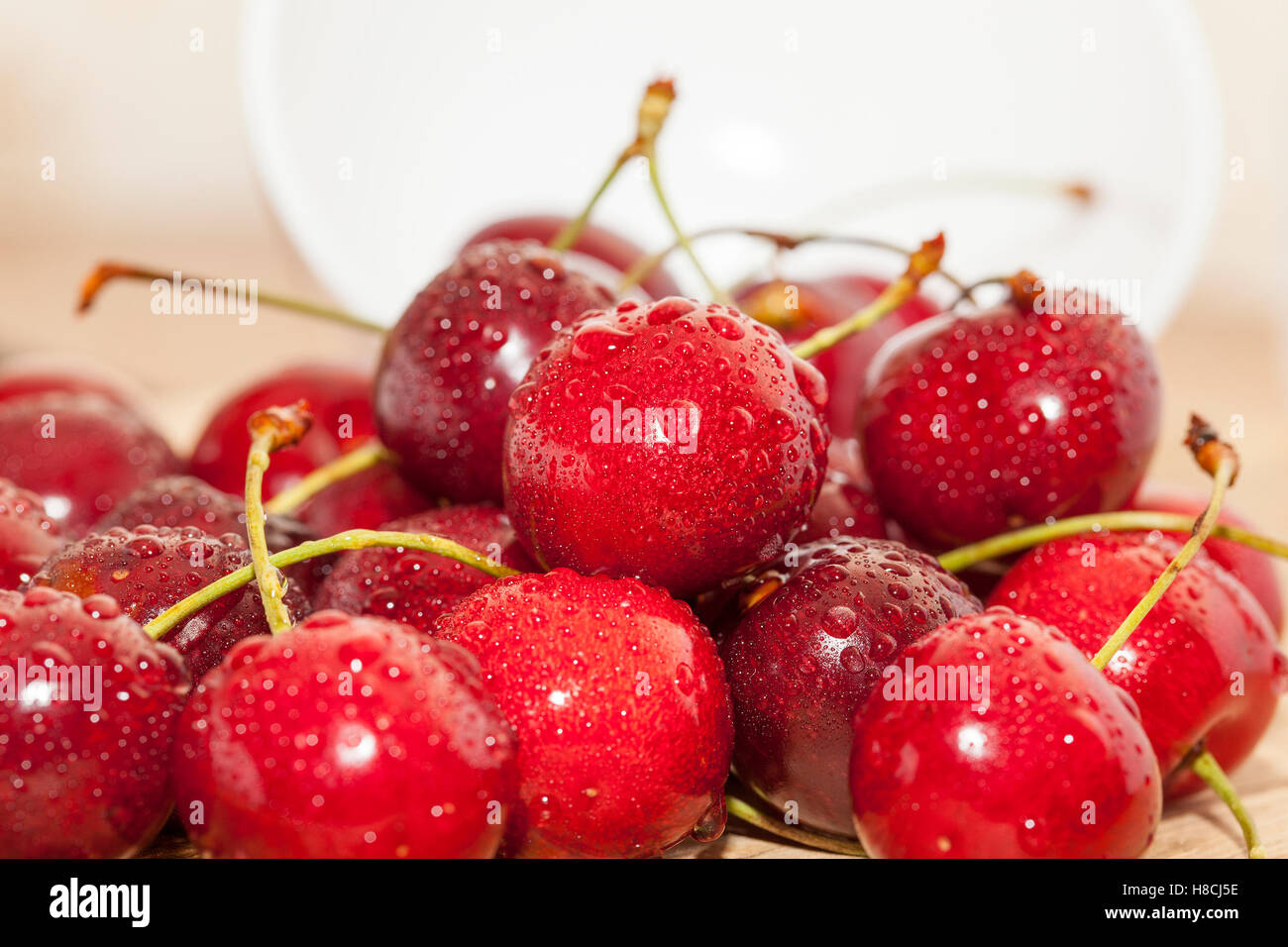 red ripe cherry Stock Photo - Alamy