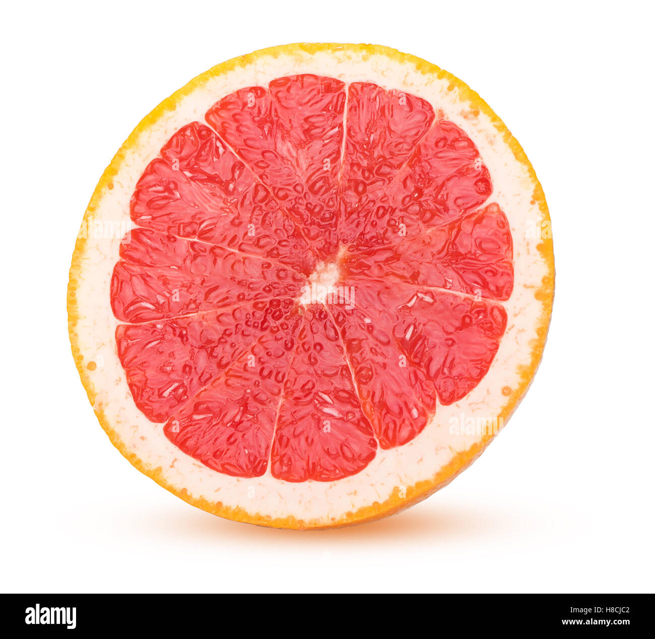 Half grapefruit citrus fruit fresh and juicy isolated on white ...