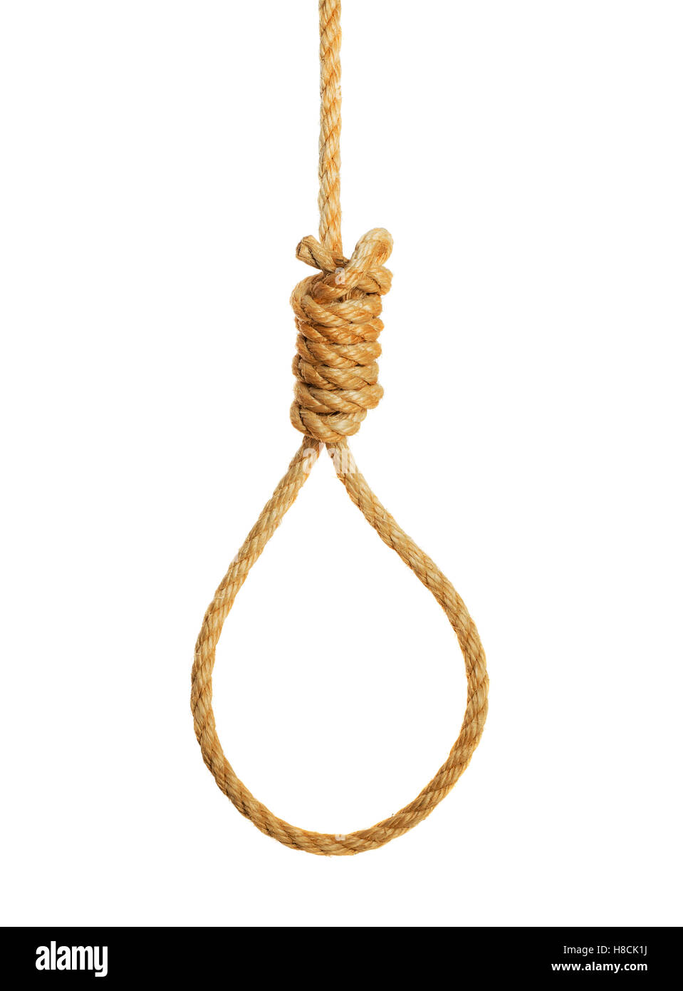 Rope tied into a noose hi-res stock photography and images - Alamy