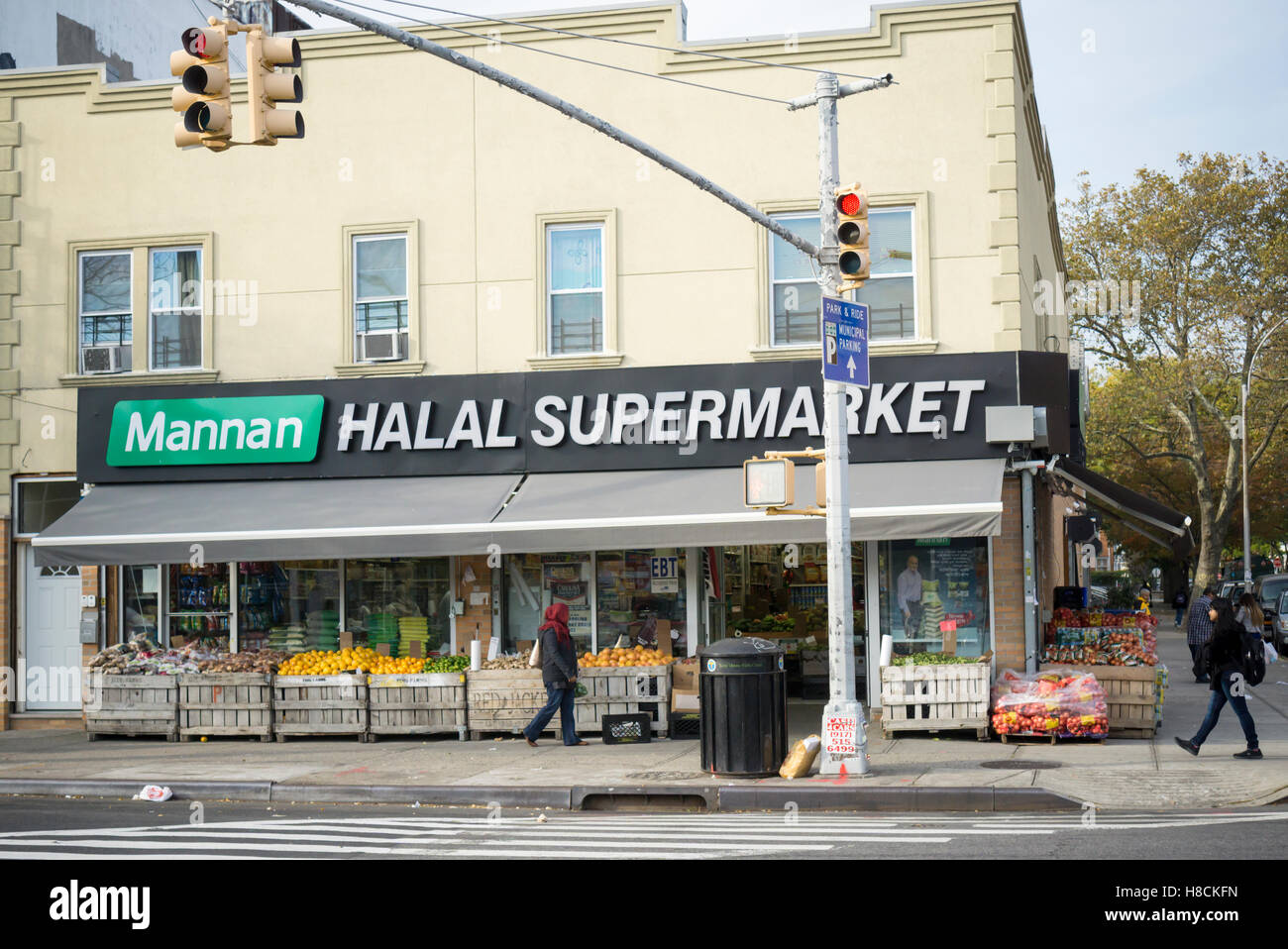 A halal supermarket in the City Line neighborhood on the Brooklyn ...