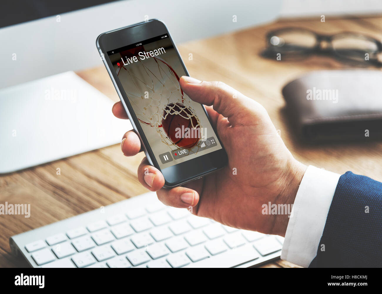 Live Stream Video Multimedia Concept Stock Photo - Alamy
