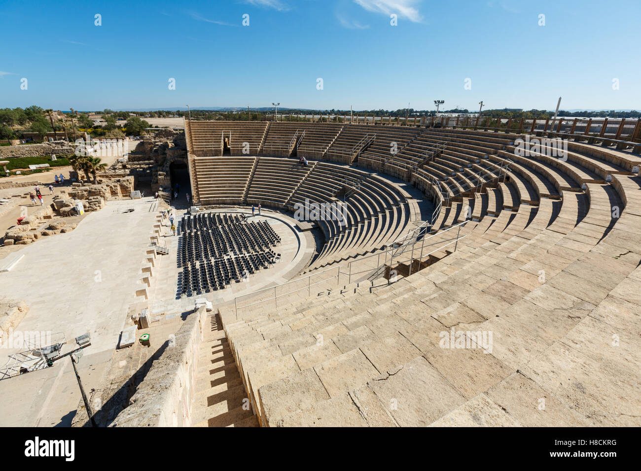 Roman theater amphitheater caesarea caesarea hi-res stock photography ...