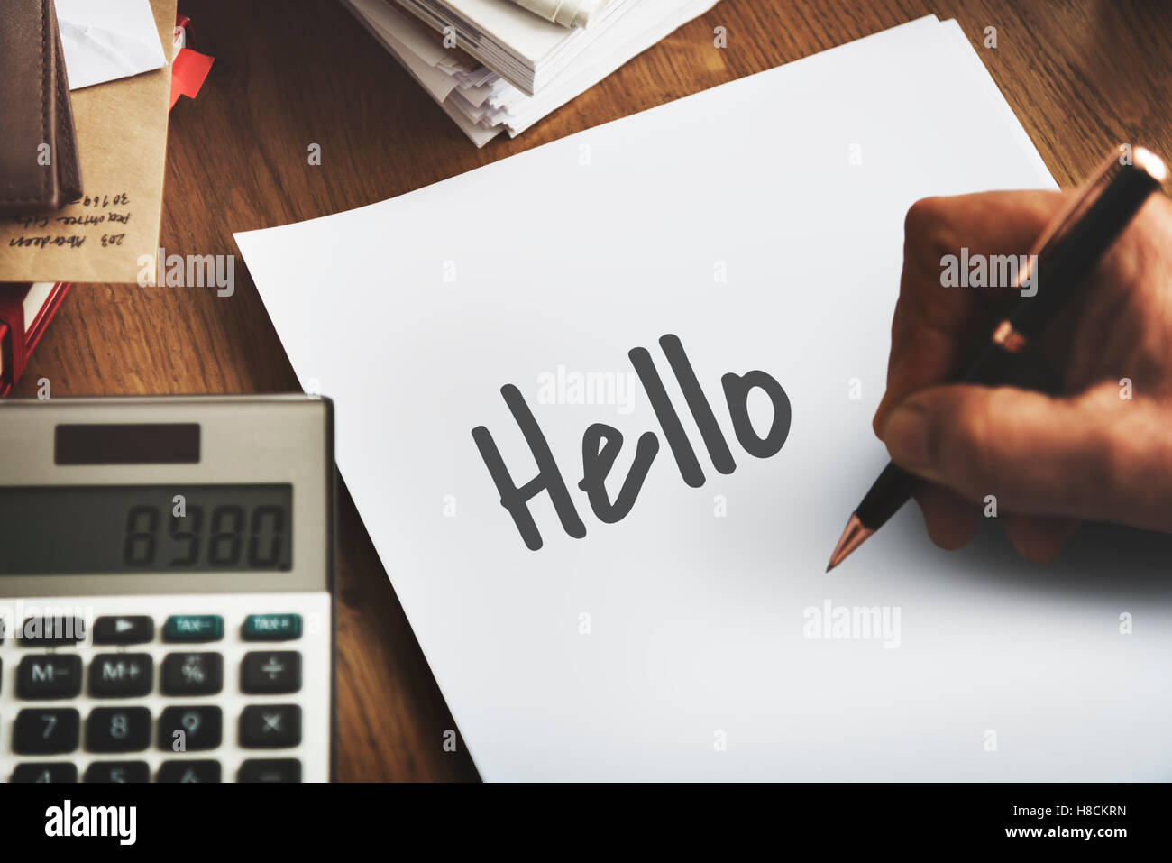Hello hi greeting expression communication hi-res stock photography and ...