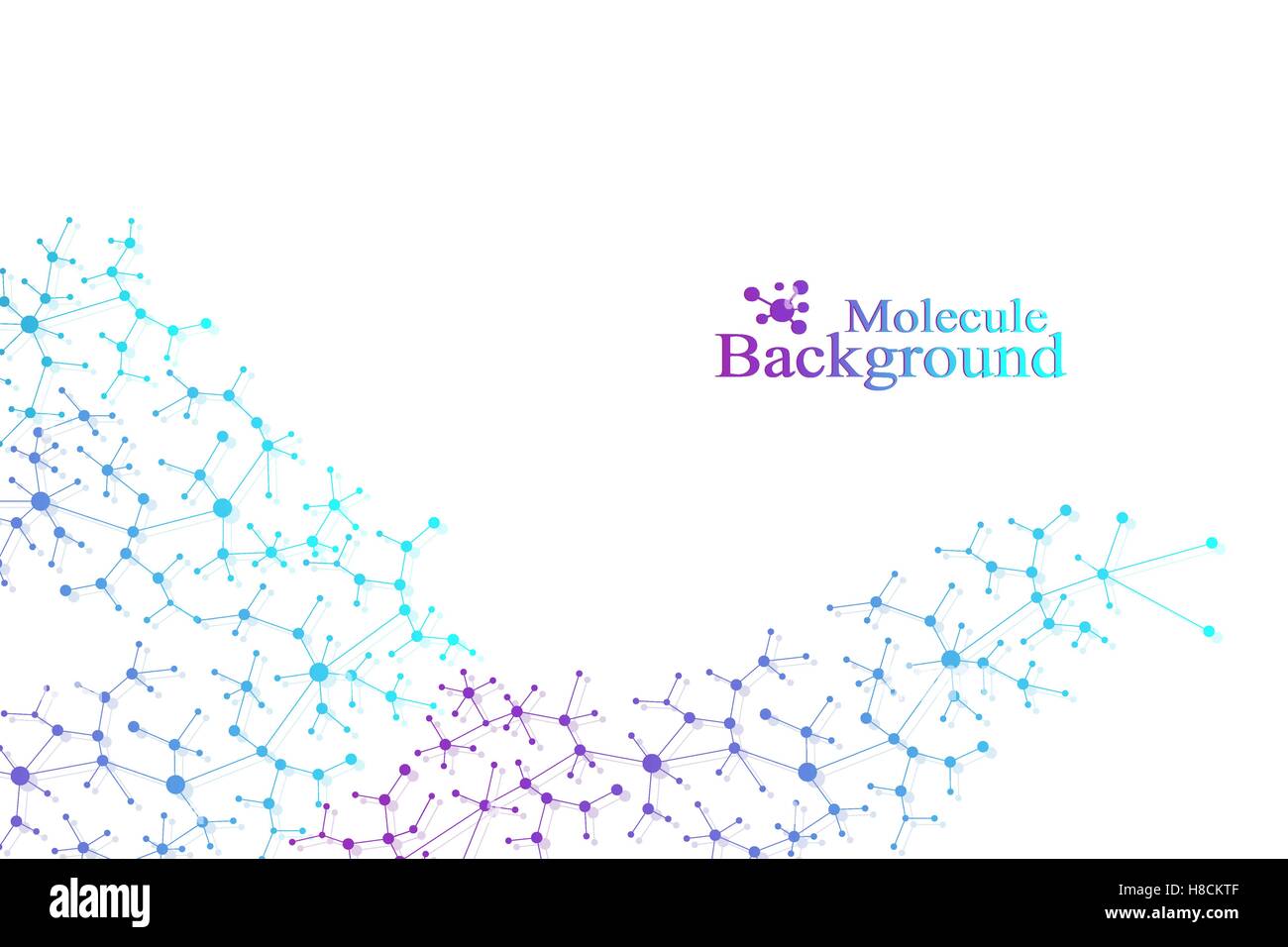 Structure Molecule Atom Dna And Communication Background Concept Of Neurons Connected Lines