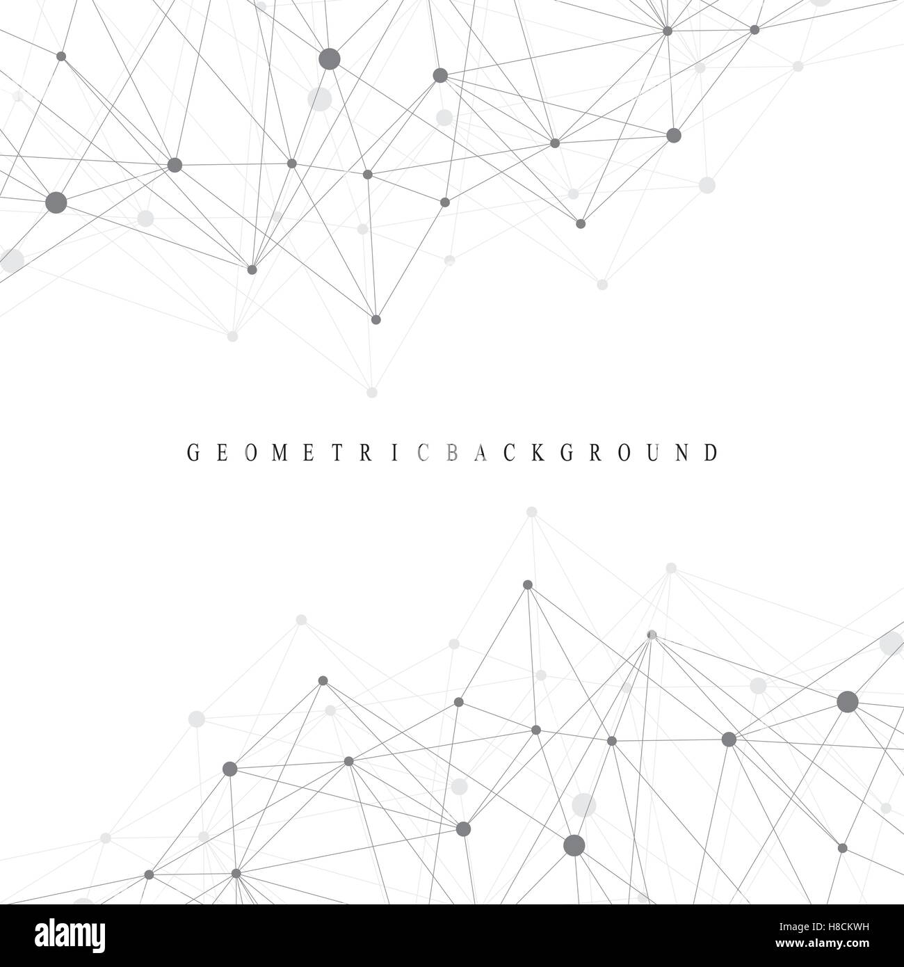 Geometric abstract background with connected line and dots. Graphic ...