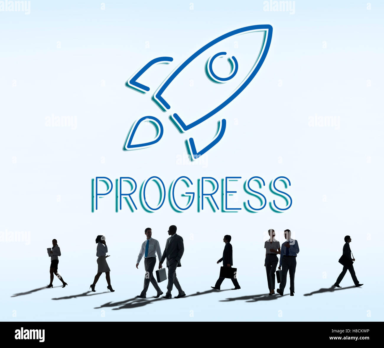 Business goals rocketship target concept hi-res stock photography and ...