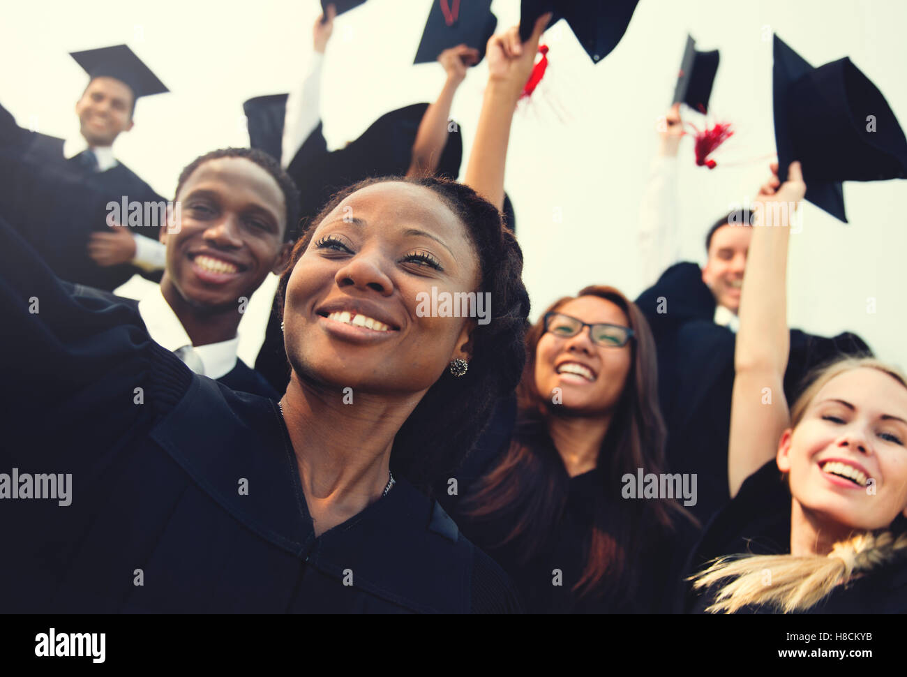 Young Students Graduation Ceremony Concept Stock Photo - Alamy