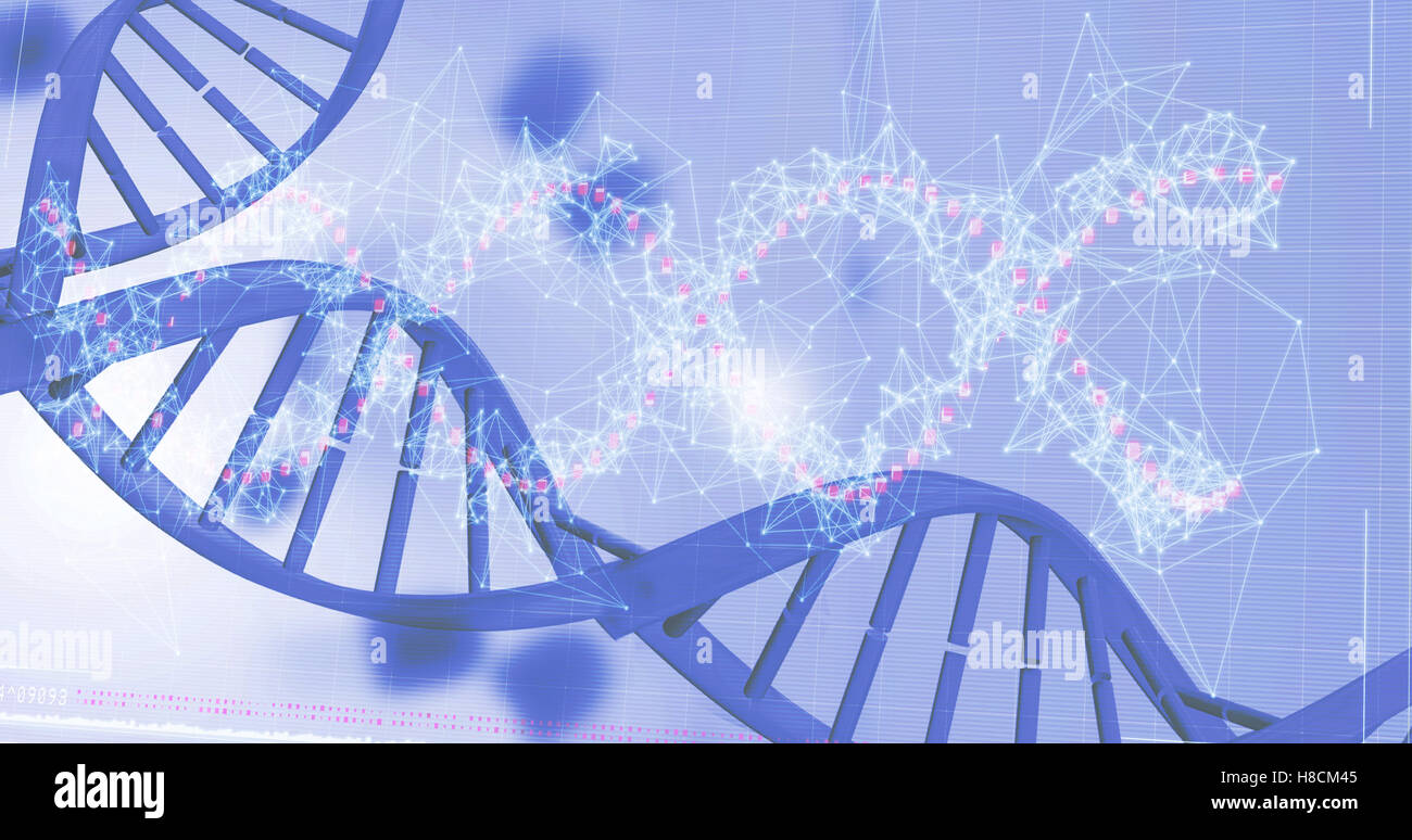 Red spiral dna pattern on screen Stock Photo - Alamy