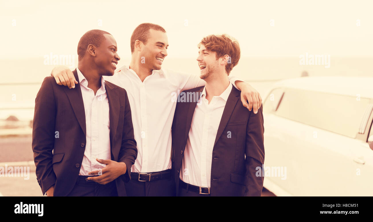 Three men posing hi-res stock photography and images - Alamy