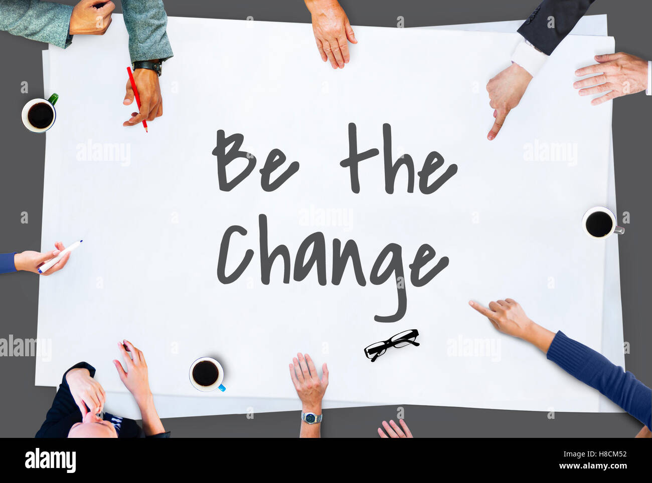 Be Brave Positive Change Concept Stock Photo - Alamy