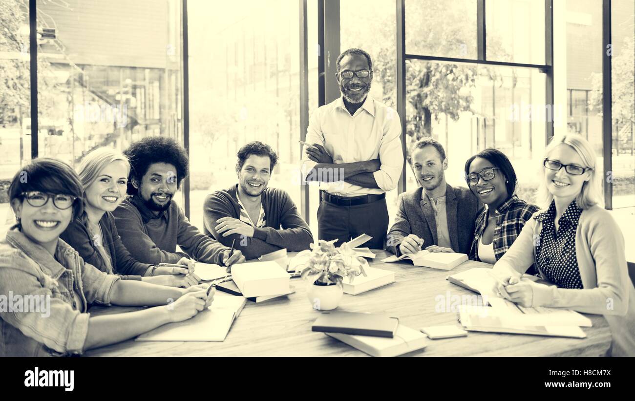 People Meeting Discussion Sharing Studying Concept Stock Photo - Alamy