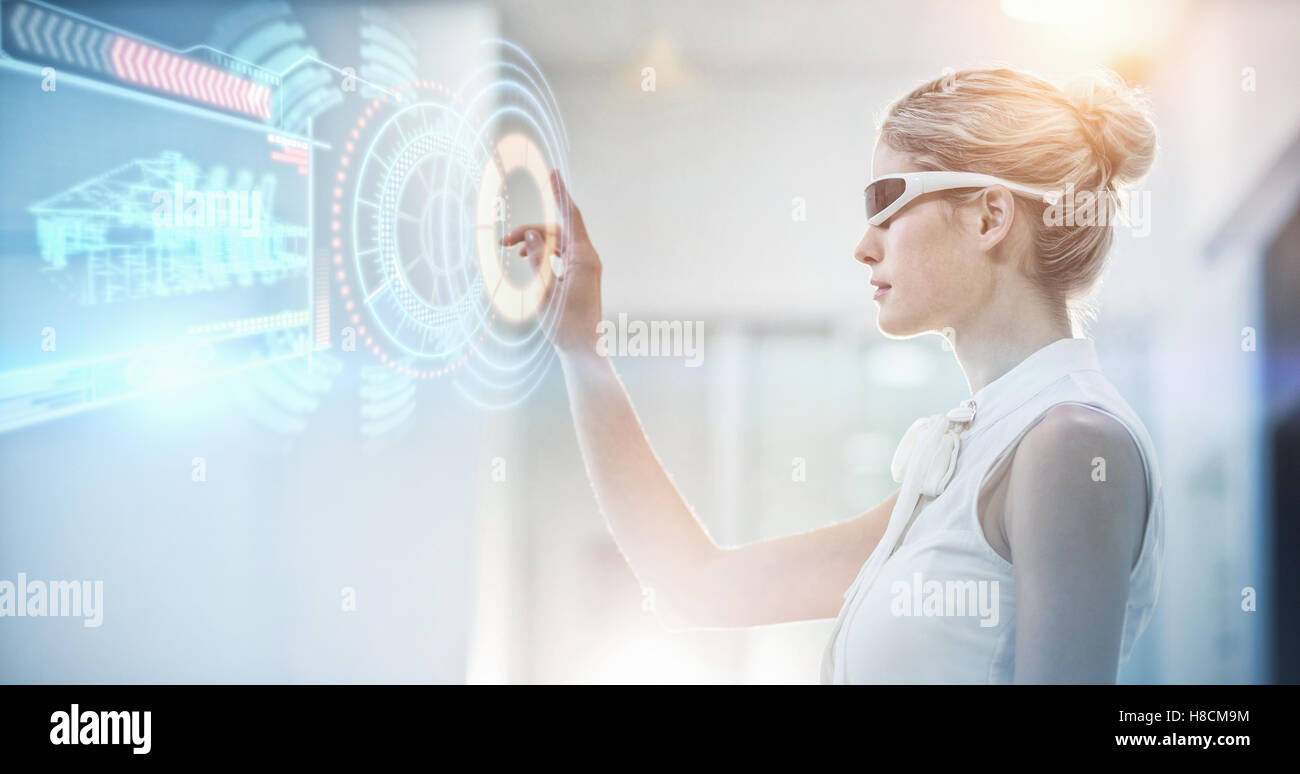 Composite image of digitally generated image of volume dial with ...