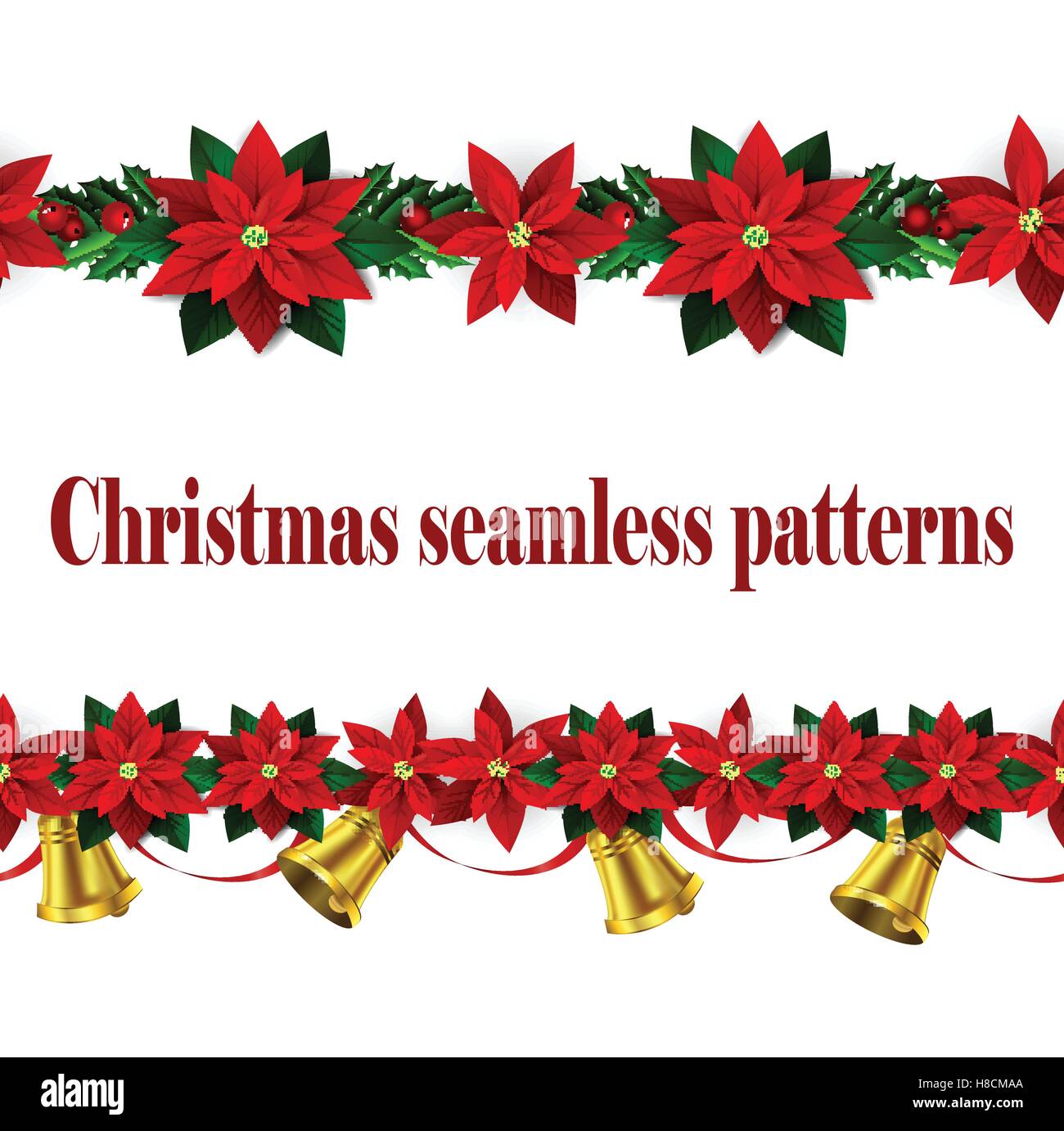 Set of n Seamless Christmas borders Stock Vector Image & Art - Alamy