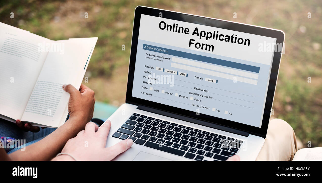 Online Application Form College Concept Stock Photo - Alamy