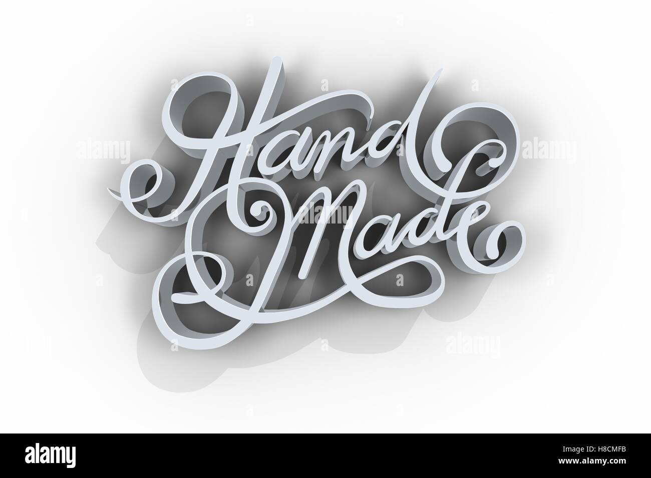 Digitally generated image of hand made text Stock Photo - Alamy