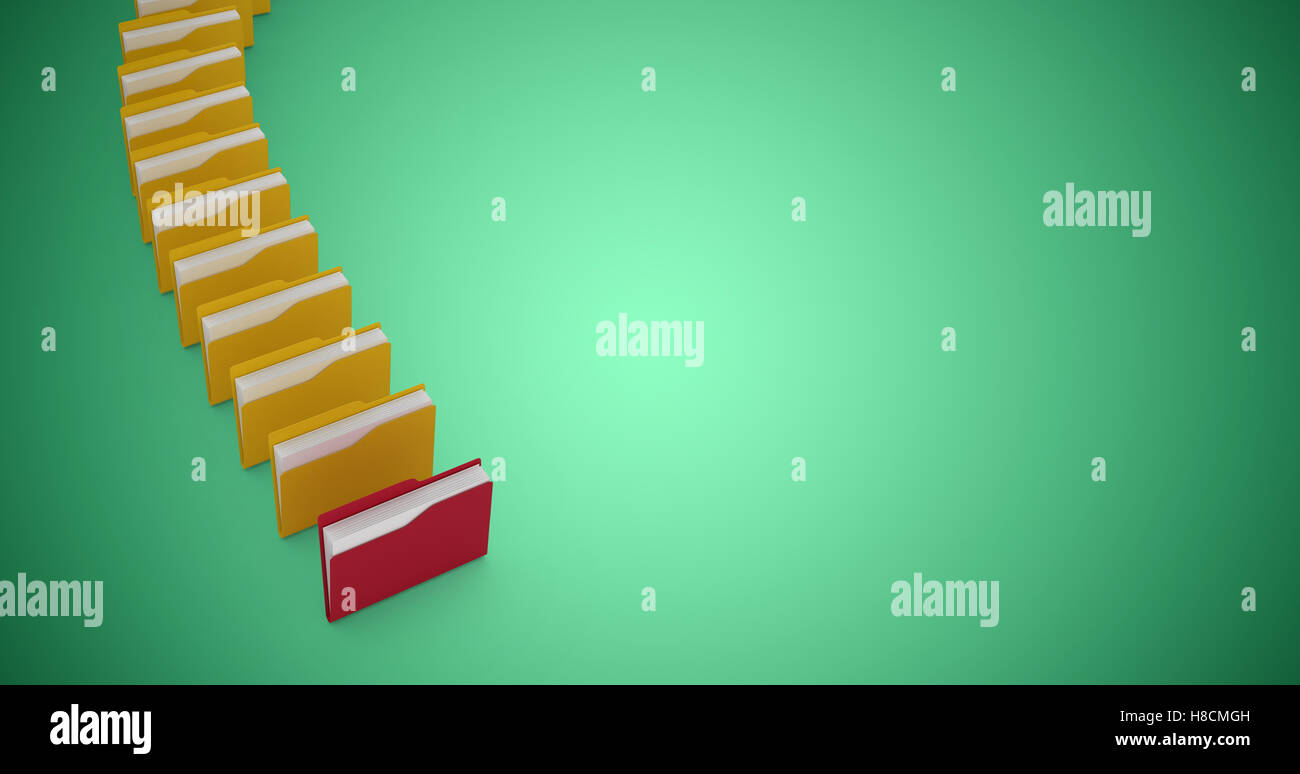 Row of folders hi-res stock photography and images - Alamy