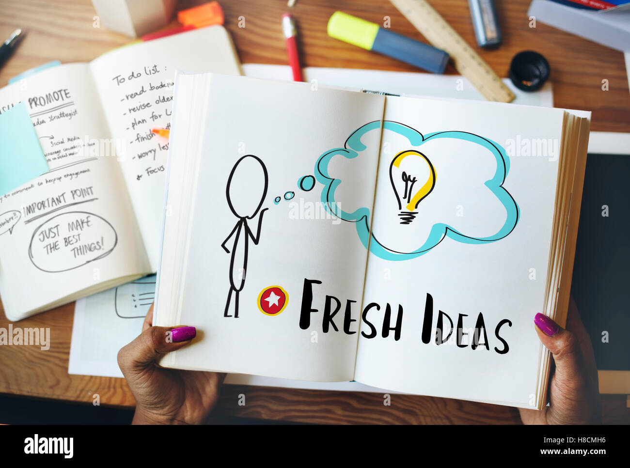 Ideas Creative Innovation Design Concept Stock Photo - Alamy