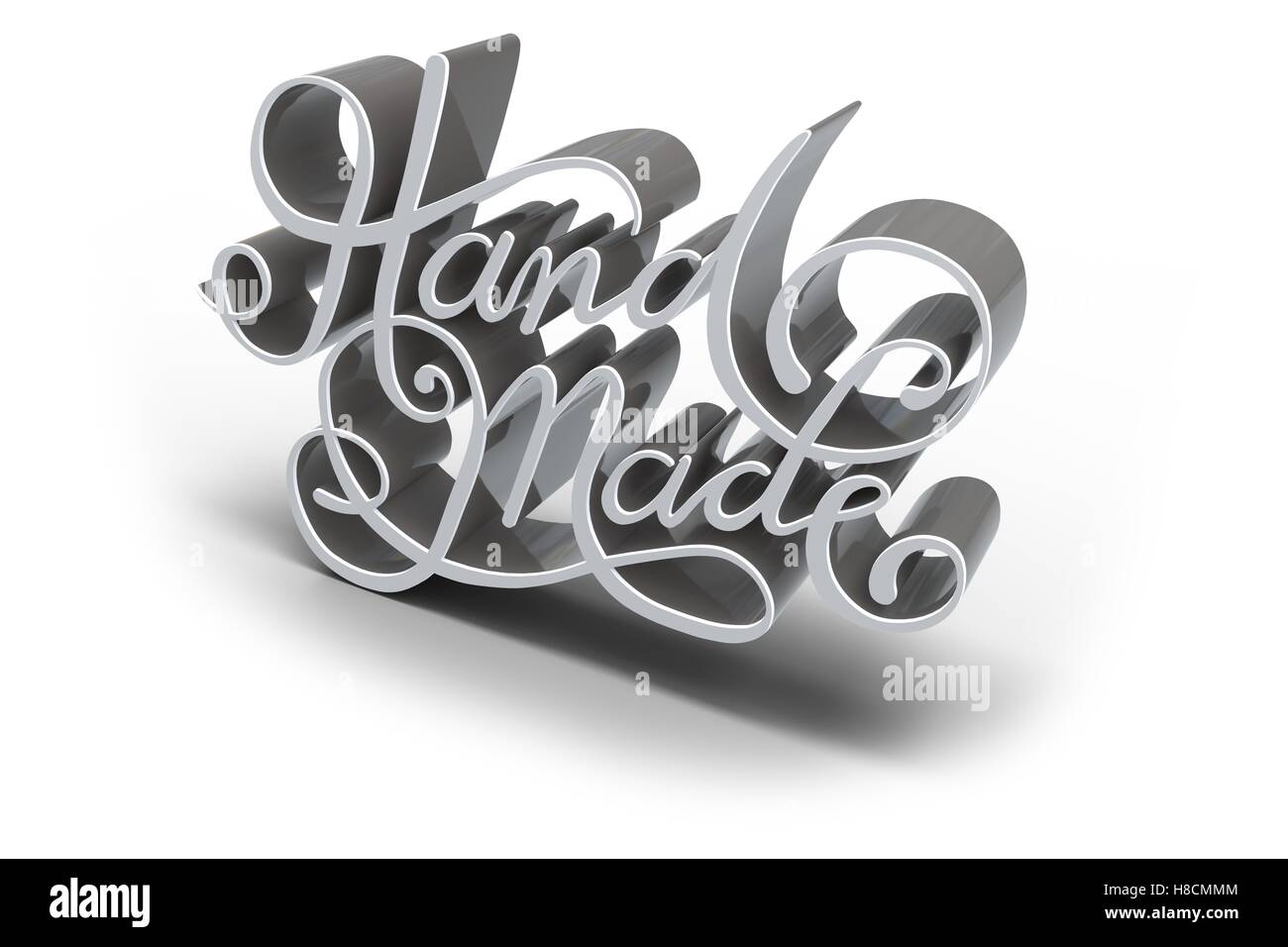 Three Dimensional of Hand made text Stock Photo - Alamy