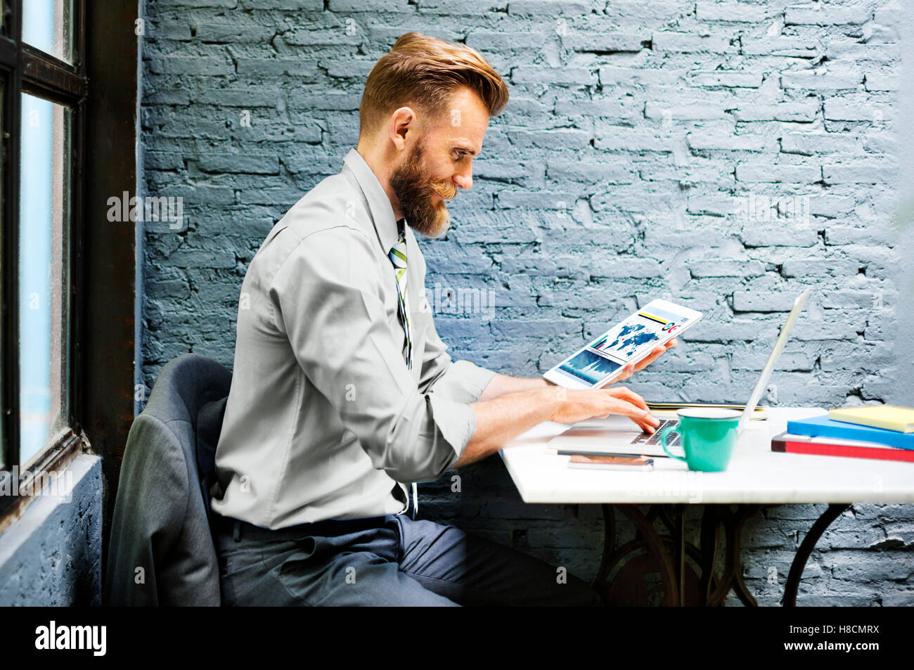 Businessman Laptop Planning Strategy Working Concept Stock Photo - Alamy