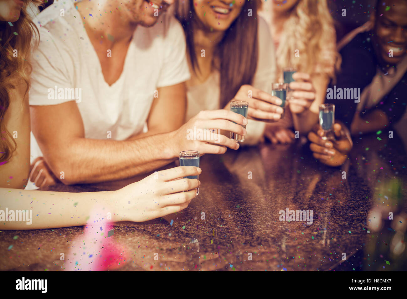 Hands toasting shots hi-res stock photography and images - Alamy