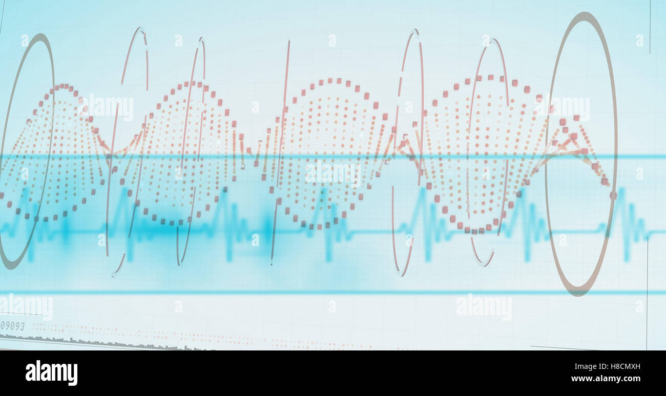 Red dotted helix pattern of DNA Stock Photo - Alamy