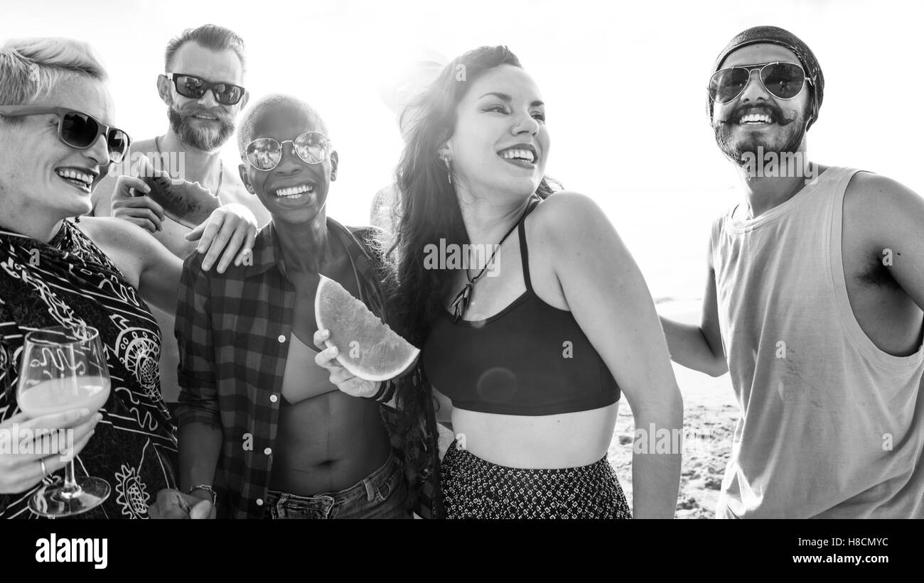 Concept beach Black and White Stock Photos & Images - Alamy