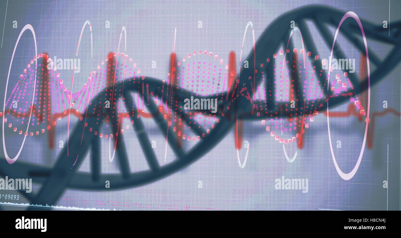 Red dotted helix pattern Stock Photo - Alamy