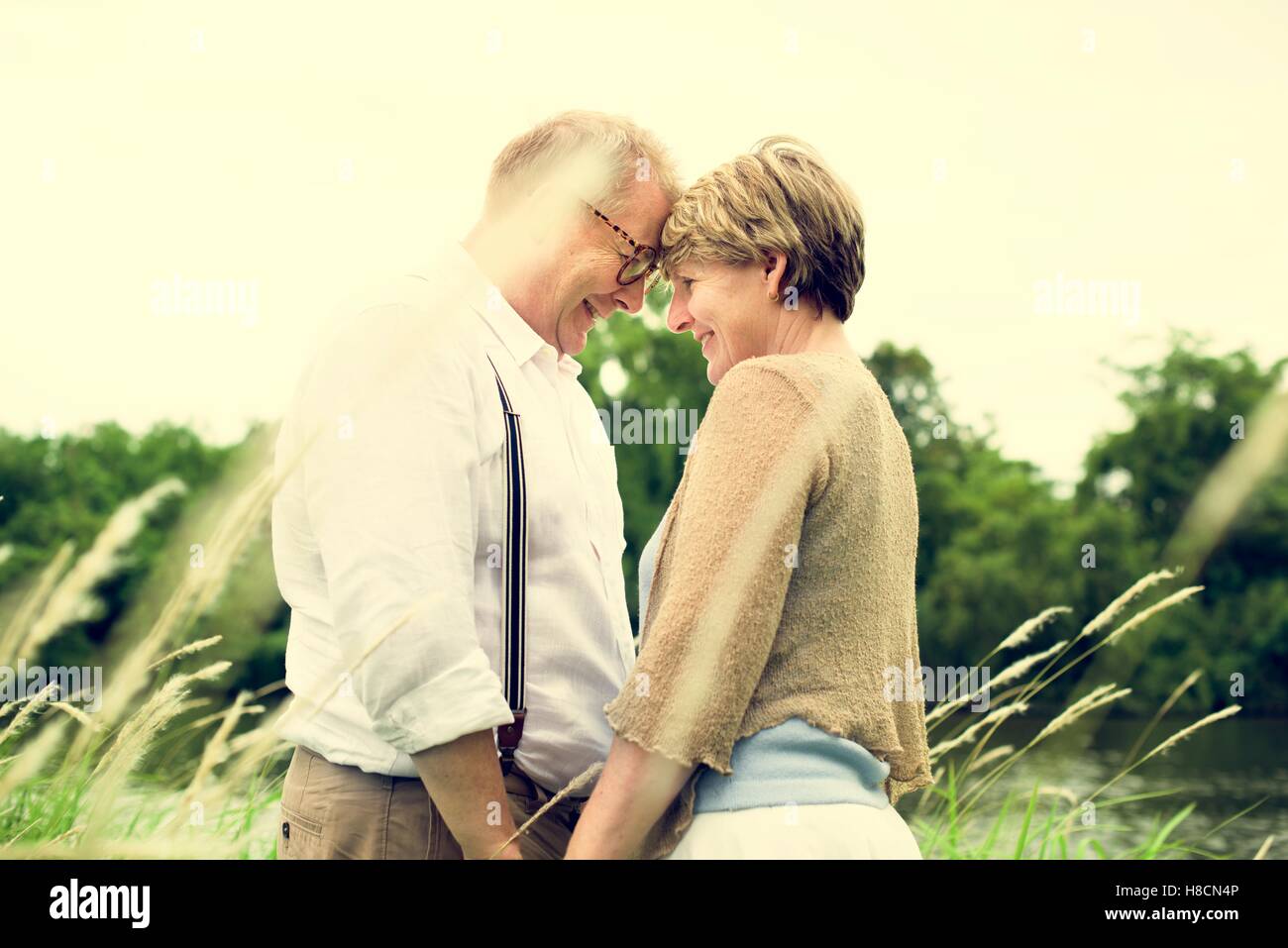 Elderly Senior Couple Romance Love Concept Stock Photo - Alamy
