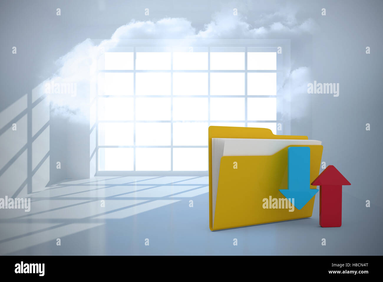 Blue sign folder symbol icon hi-res stock photography and images - Alamy