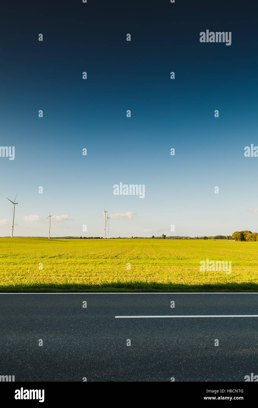 Road wind farm hi-res stock photography and images - Alamy