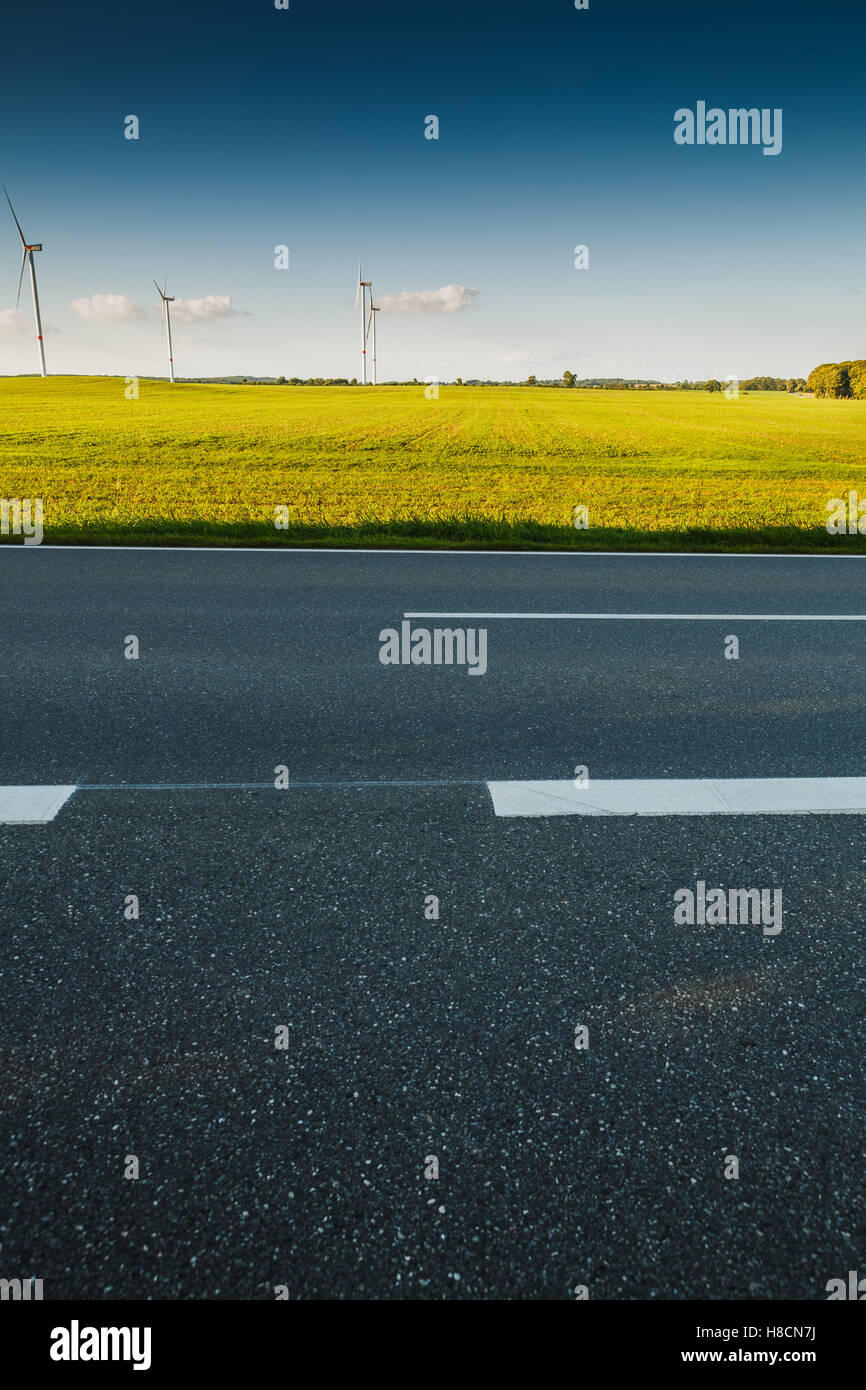 Wind farm and road hi-res stock photography and images - Alamy